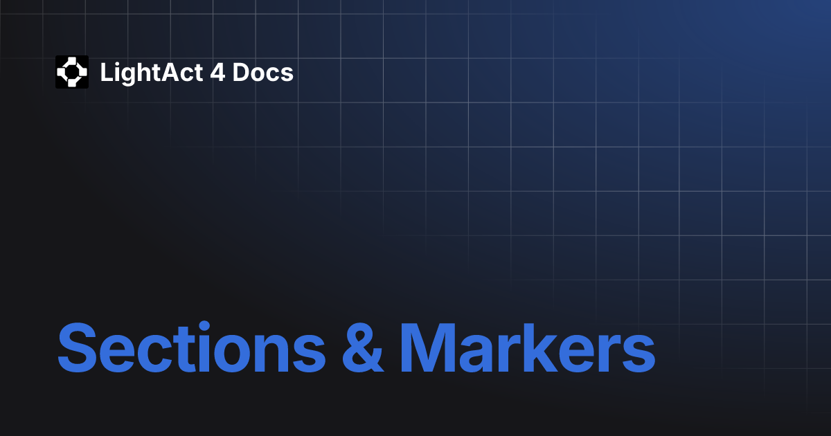 Sections | LightAct 4 Docs